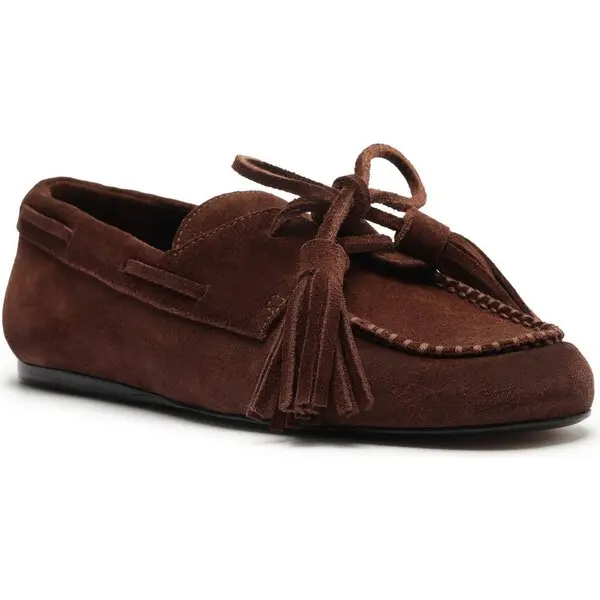 Schutz Kim Moccasin Loafer - Chestnut Brown