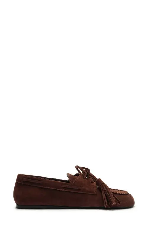 Schutz Kim Moccasin Loafer - Chestnut Brown