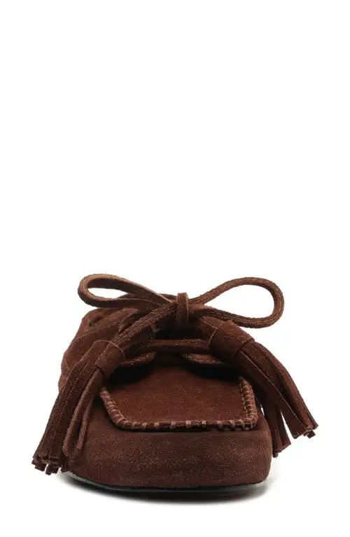 Schutz Kim Moccasin Loafer - Chestnut Brown