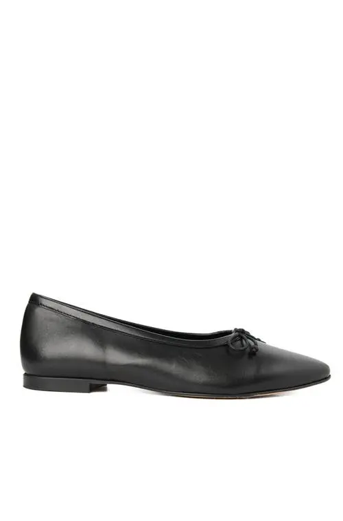 MENINA STEP Amelie Leather Ballet Flat - Black
