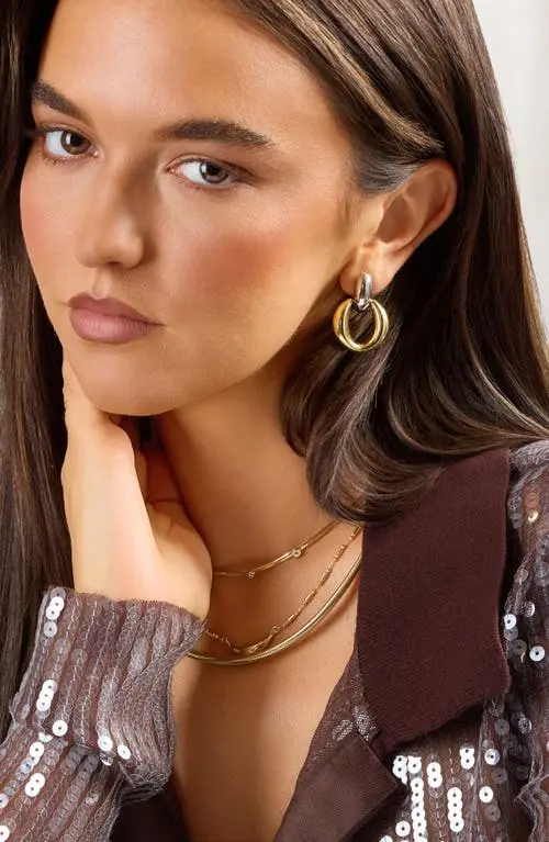 ATHRA LUXE Dolce Sole Two-tone Door Knocker Earrings