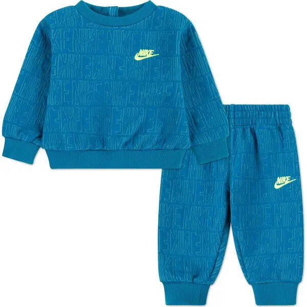 Nike Quilted Sweatshirt And Joggers Set - Green Abyss