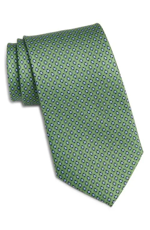 Nordstrom Floral Silk Neck Tie - Green