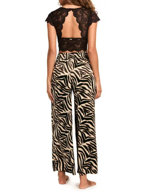 ADORE ME Lace Top And Satin Pant Set