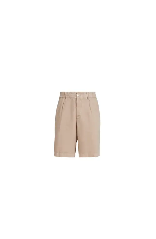Brunello Cucinelli Linen Bermuda Shorts - Camel
