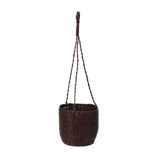 STORIED HOME Hanging Seagrass Basket/planter