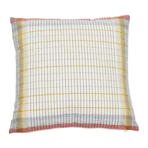 STORIED HOME Woven Cotton Pillow - White