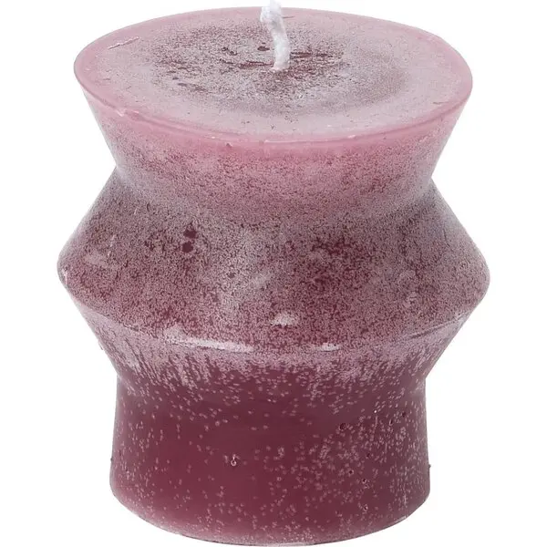 STORIED HOME Unscented Pillar Candle - Purple