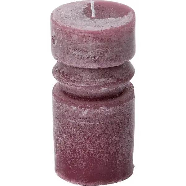 STORIED HOME Unscented Pillar Candle - Purple