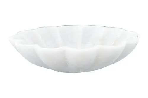 STORIED HOME Carved Marble Dish