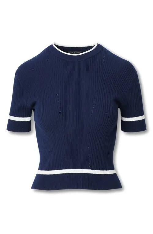 Rag & Bone Kassy Rib Short Sleeve Sweater