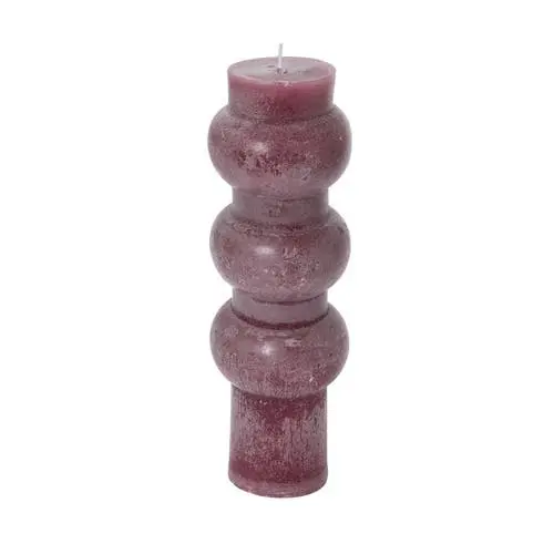 STORIED HOME Unscented Pillar Candle - Purple