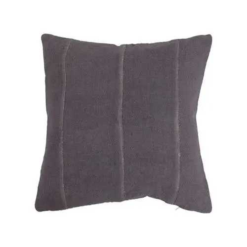 STORIED HOME Cotton Mudcloth Pillow - Purple