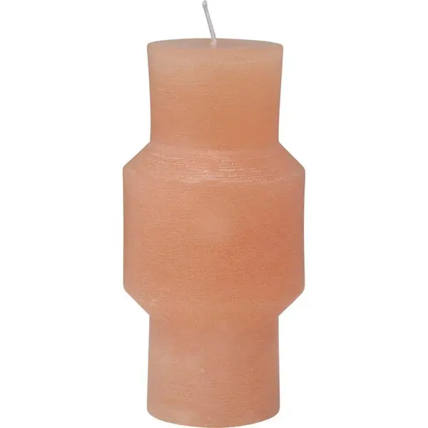 STORIED HOME Unscented Pillar Candle - Orange