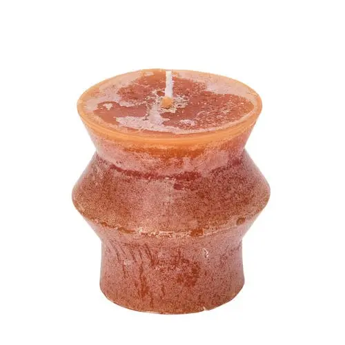 STORIED HOME Unscented Pillar Candle - Orange