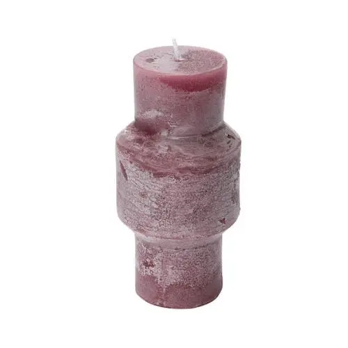 STORIED HOME Unscented Pillar Candle - Purple