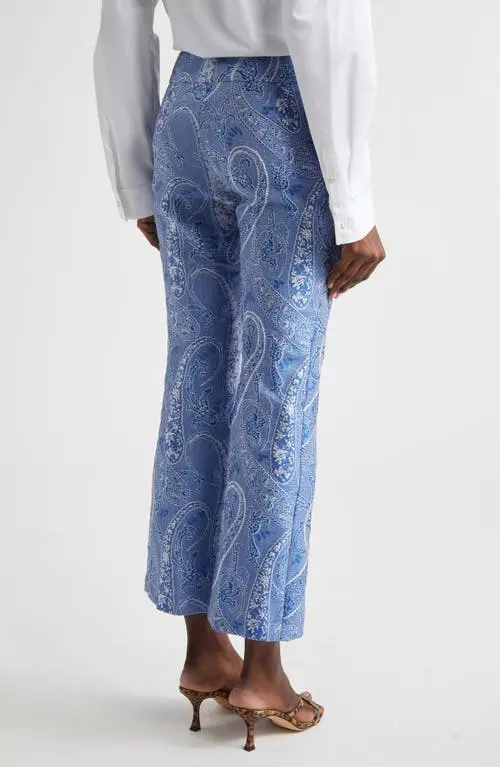 Etro Microcheck Embroidered Paisley Pants
