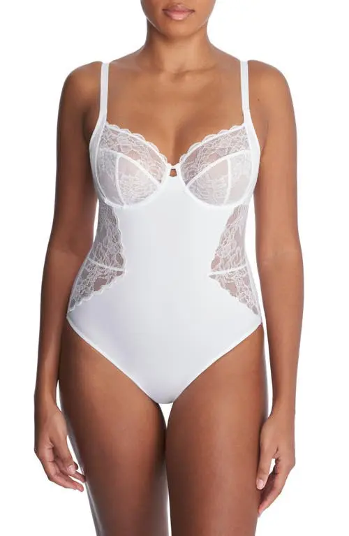 Natori Full Fit Underwire Bodysuit - White