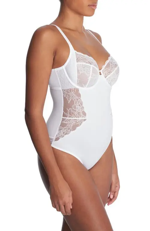 Natori Full Fit Underwire Bodysuit - White