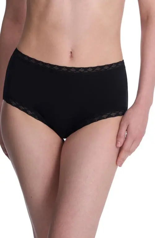 Natori Bliss Supima Cotton Full Brief 6-pack - Black/blck/blck/cafe/cafe/cafe