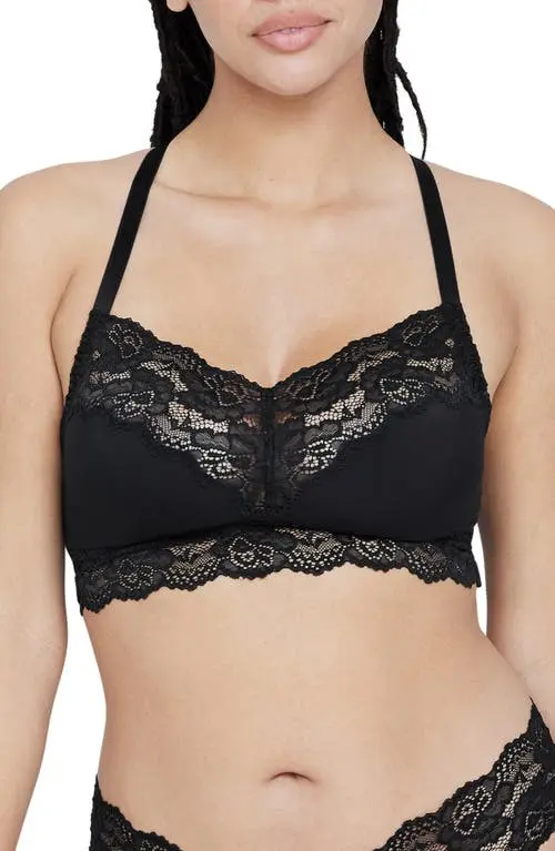SKARLETT BLUE Goddess Busty Racerback Lace Bralette - Black