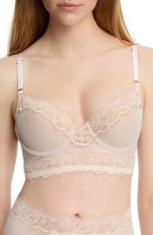 SKARLETT BLUE Entice Longline Lightly Lined Bra - White/nylon