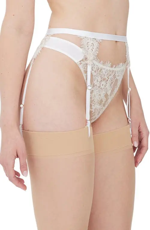 SKARLETT BLUE Entice Garter Belt - White/nylon