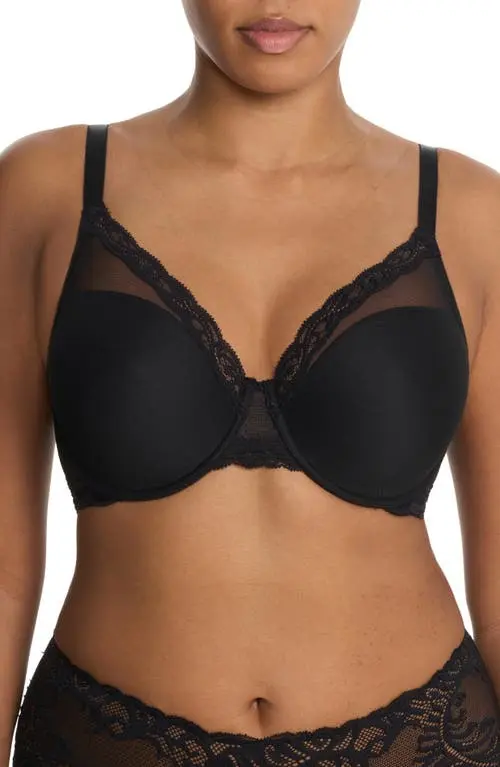Natori Feathers Full Figure Plunge T-shirt Bra - Black