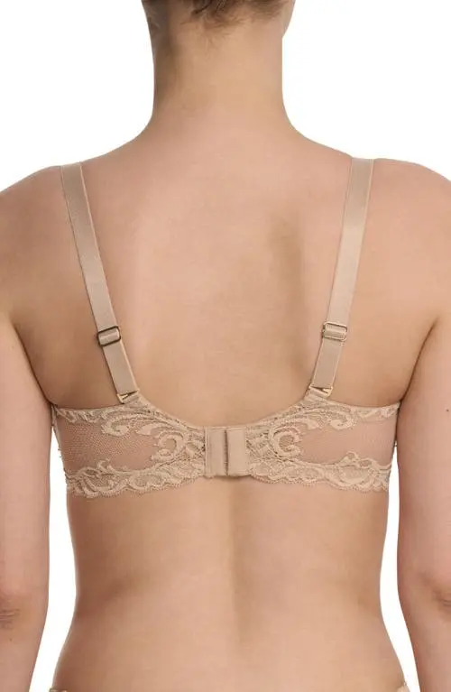 Natori Feathers Full Figure Plunge T-shirt Bra - Cafe