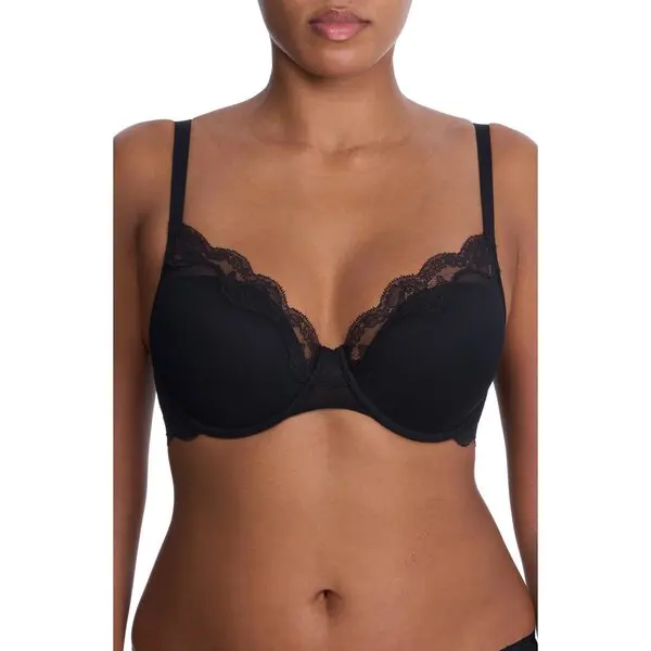 Natori Elusive Lace Plunge T-shirt Bra - Black