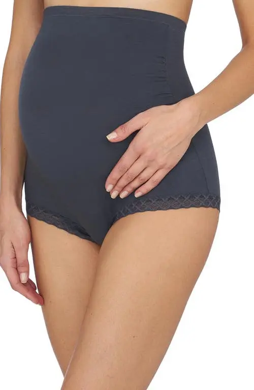 Natori Bliss Cotton Full Panel Maternity Boyshort - Ash Navy