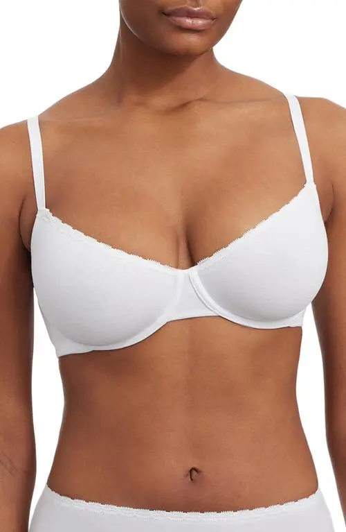 SKARLETT BLUE Adorned Cotton Underwire Bra - White