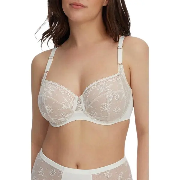 SKARLETT BLUE Lacy Full Coverage Underwire Bra - White