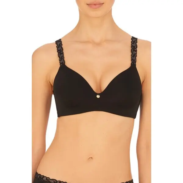 Natori Pure Luxe Wireless T-shirt Bra - Black