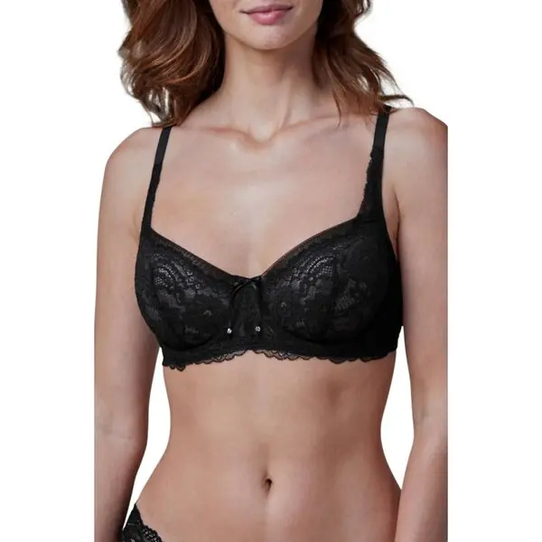 SKARLETT BLUE Minx Lace Balconette Bra - Black