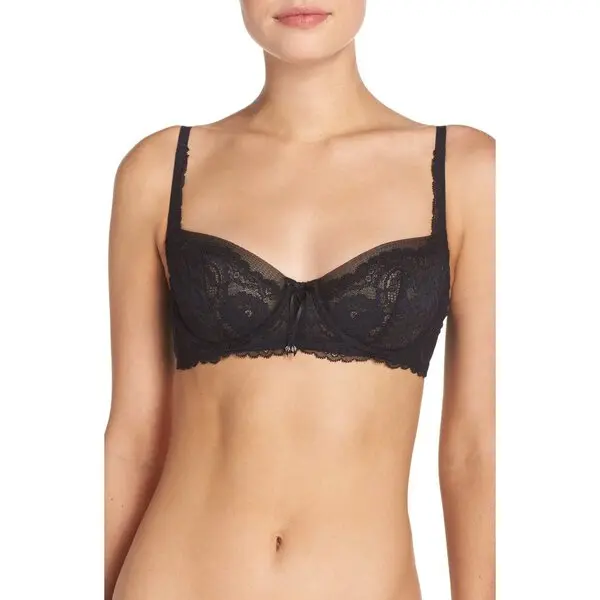 SKARLETT BLUE Minx Underwire Balconette Bra - Black