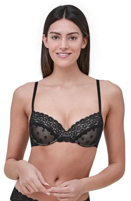 SKARLETT BLUE Dare Demi T-shirt Bra - Black/nylon