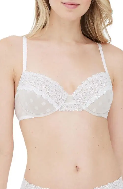 SKARLETT BLUE Dare Demi T-shirt Bra - White/nylon