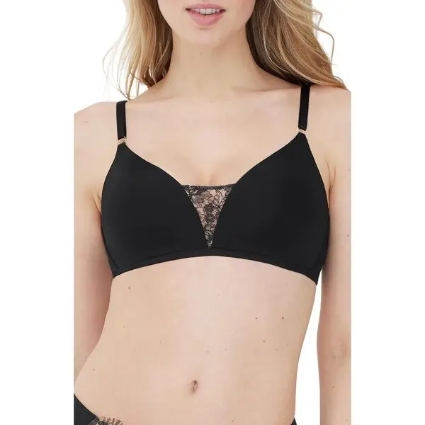 SKARLETT BLUE Entice Wireless Push-up Bra - Black/nylon