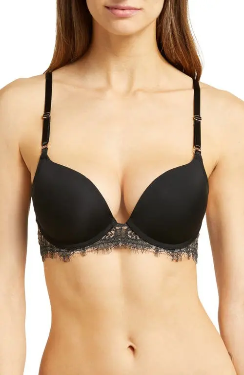 SKARLETT BLUE Entice Lace Push-up Bra - Black/nylon