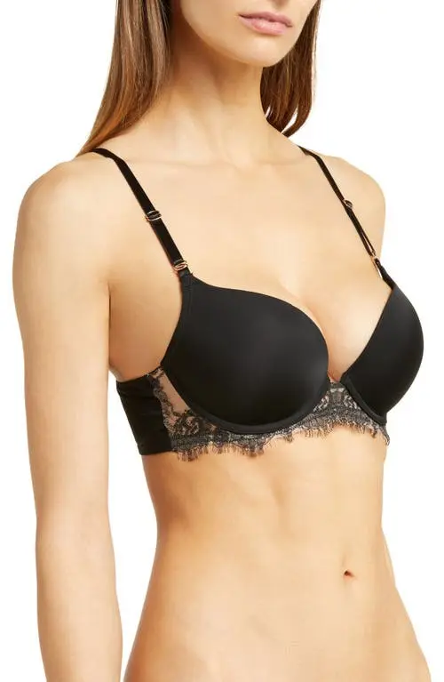 SKARLETT BLUE Entice Lace Push-up Bra - Black/nylon