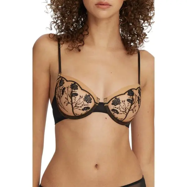 SKARLETT BLUE Enamoured Balconette Underwire Bra - Black Combo