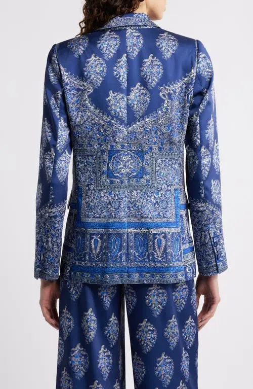 Kobi Halperin Maeve Paisley Print Satin Jacket