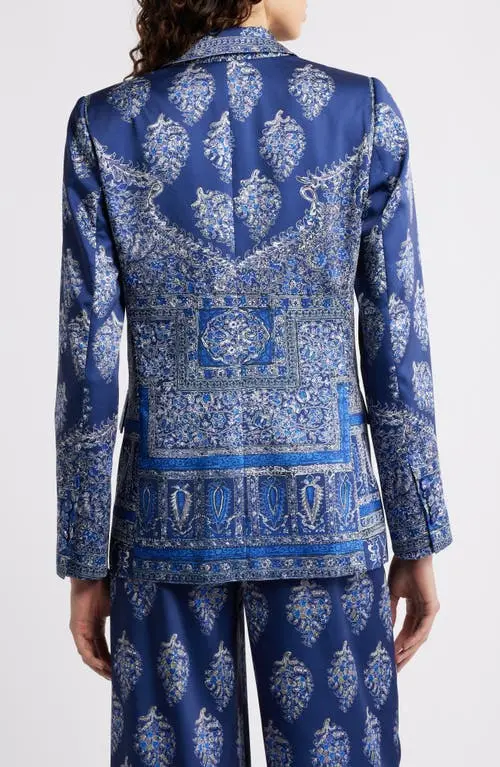 Kobi Halperin Maeve Paisley Print Satin Jacket
