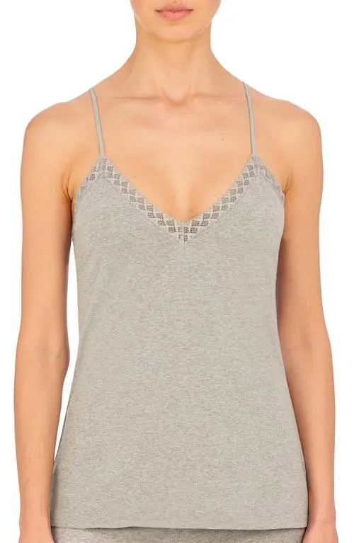 Natori Bliss Cotton Light Weight Sleep Cami - Lt Grey Heather