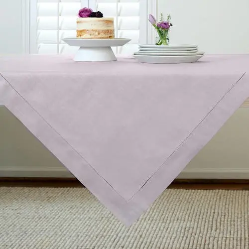 SOLINO HOME Linen Table Throwclassic Hemstitch - Lilac
