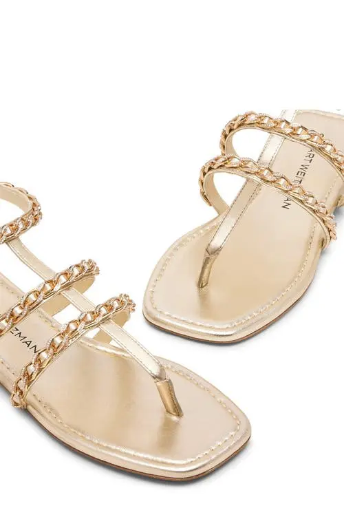STUART WEITZMAN Soluxe Crystal Sandal - Platino