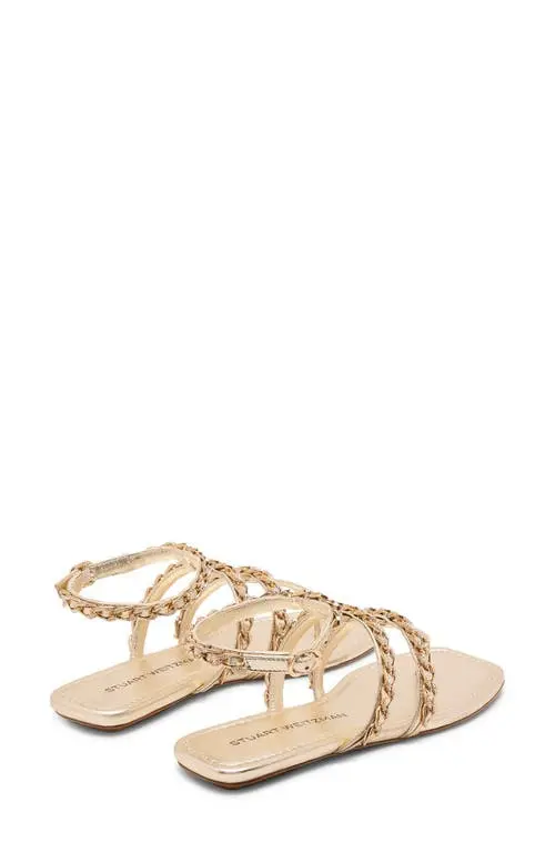 STUART WEITZMAN Soluxe Crystal Sandal - Platino