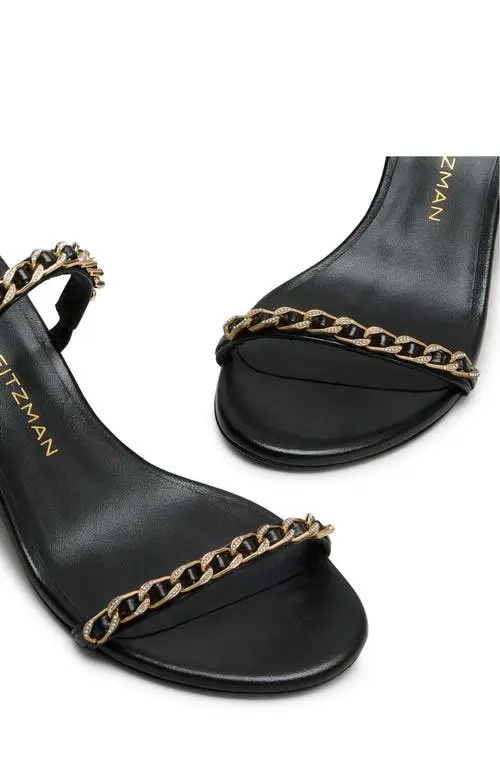 STUART WEITZMAN Soluxe Crystal Slide 75 - Black