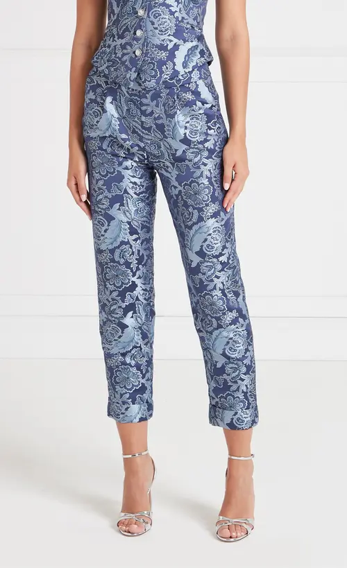 TEMPERLEY LONDON Francis Wide-leg Trousers - Navy